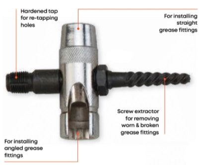 PROLUBE Easy Out Grease Fitting Installation and Removal Tool – GROZ USA