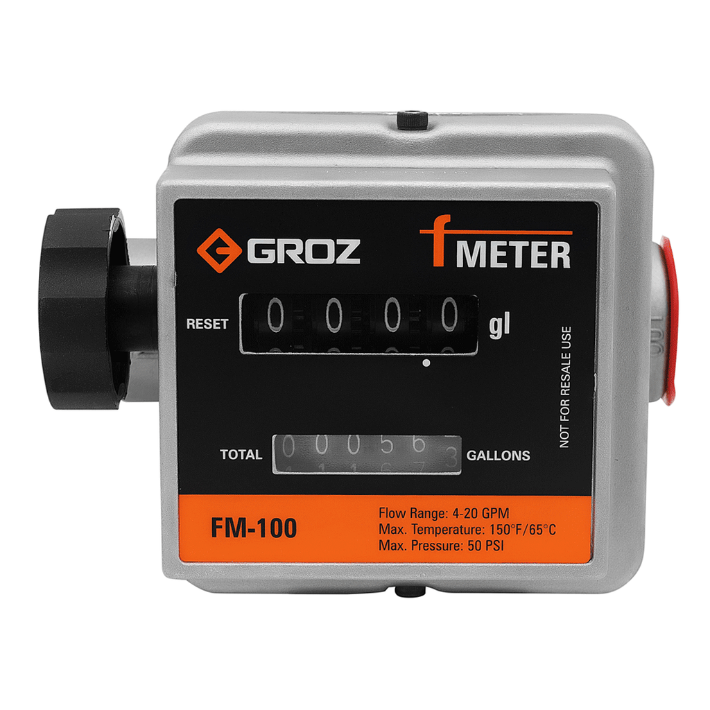 F Meter - Mechanical Fuel Meter (Gallons), 1" NPT (F) – GROZ USA