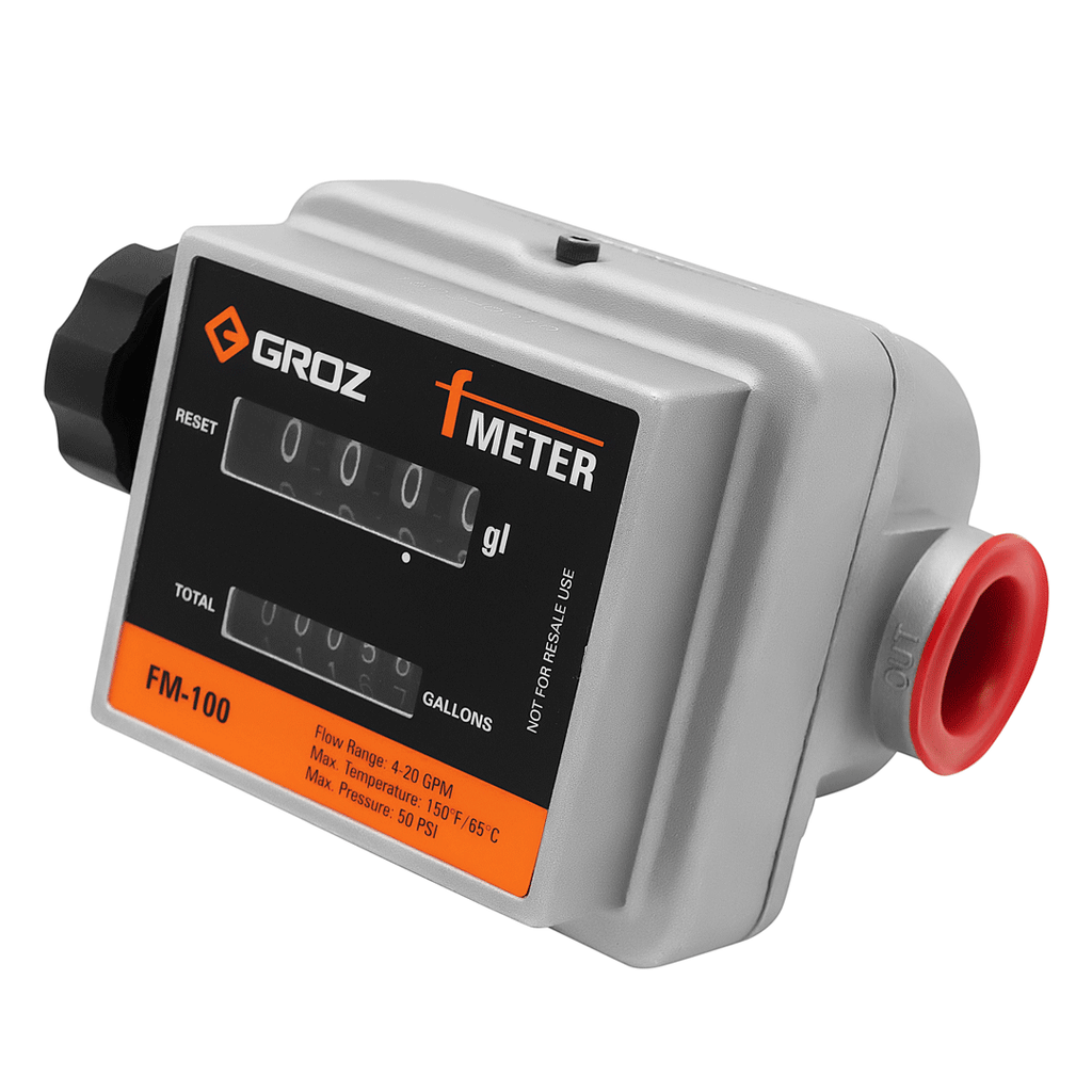 F Meter - Mechanical Fuel Meter (Gallons), 1" NPT (F) – GROZ USA