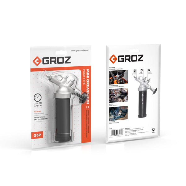 PROLUBE Mini Push Type Grease Gun with Steel Barrel – GROZ USA