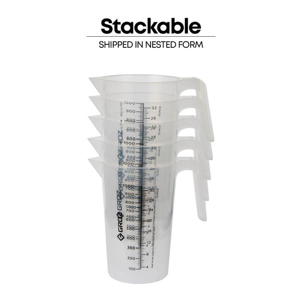 Stackable Measuring Jug, 32 oz. or 64 oz. Capacities – GROZ USA