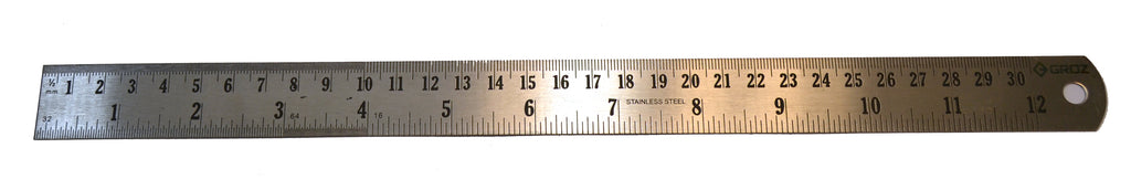 Stainless Steel Ruler, Imperial & Metric Graduations - 6", 12", 18", 2 ...