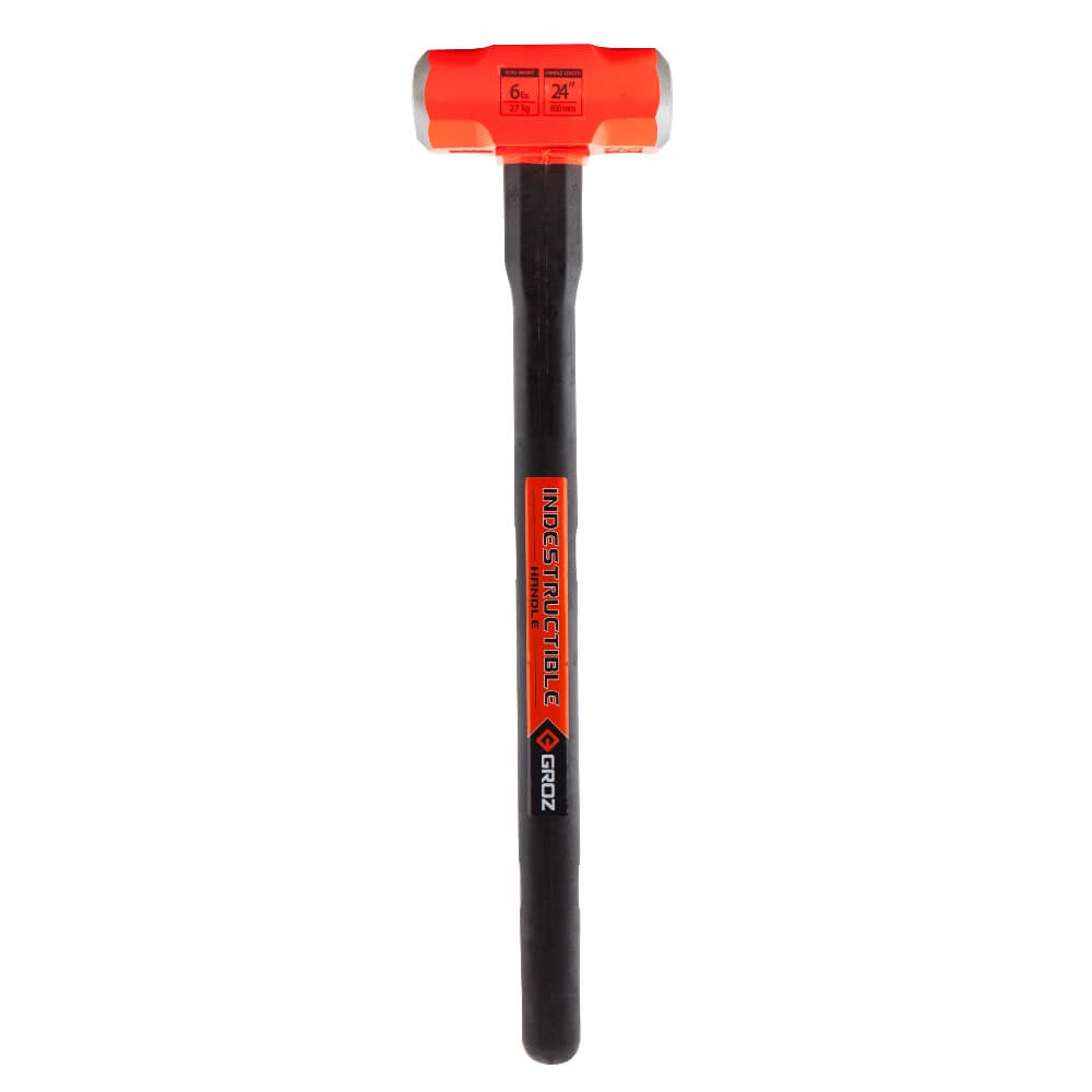 Heavy Duty 6-Pound Sledge Hammer - 24-Inch Indestructible Handle – GROZ USA