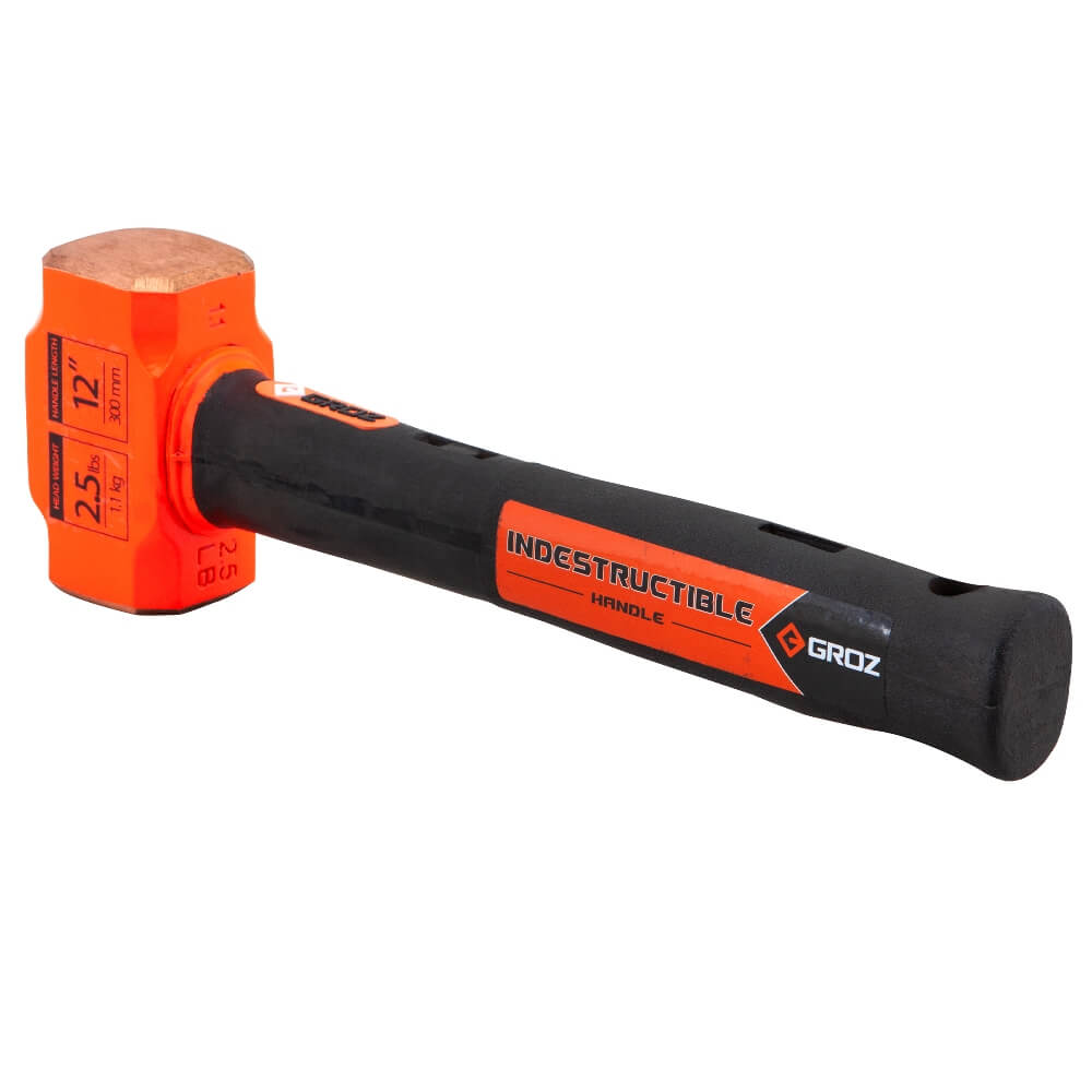 12" Indestructible Handle Copper Head Club Hammer, 2.5 lb. – GROZ USA