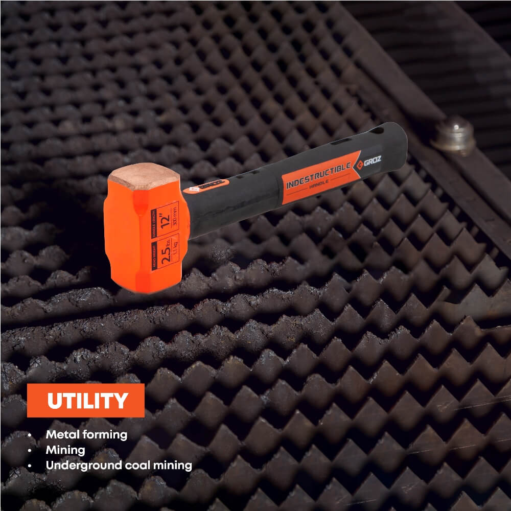 24" Indestructible Handle Copper Head Sledge Hammer, 8 lb. – GROZ USA