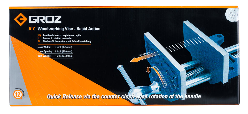 Rapid Action Wood-Working Vise - Toe-In Feature – GROZ USA