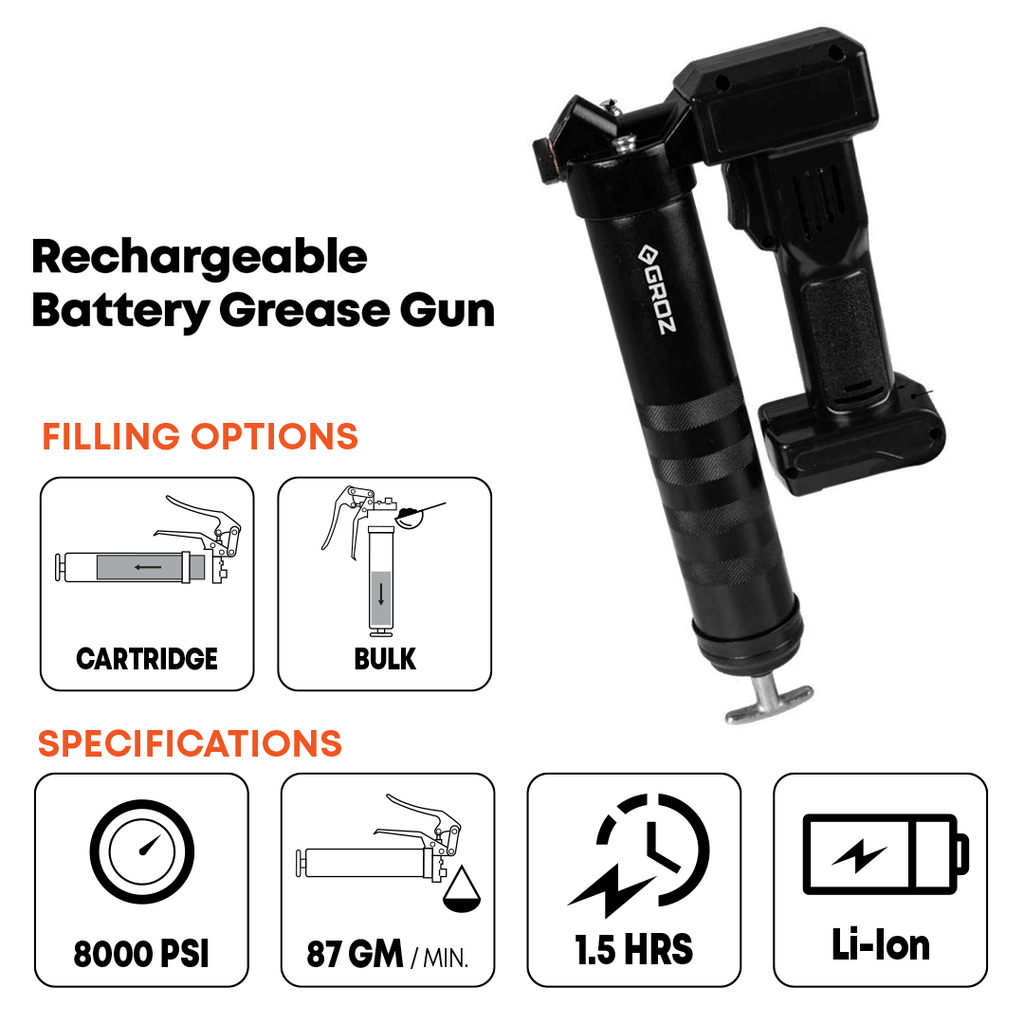 PROLUBE Rechargeable 2000 mAh Lithium-Ion Battery Grease Gun – GROZ USA