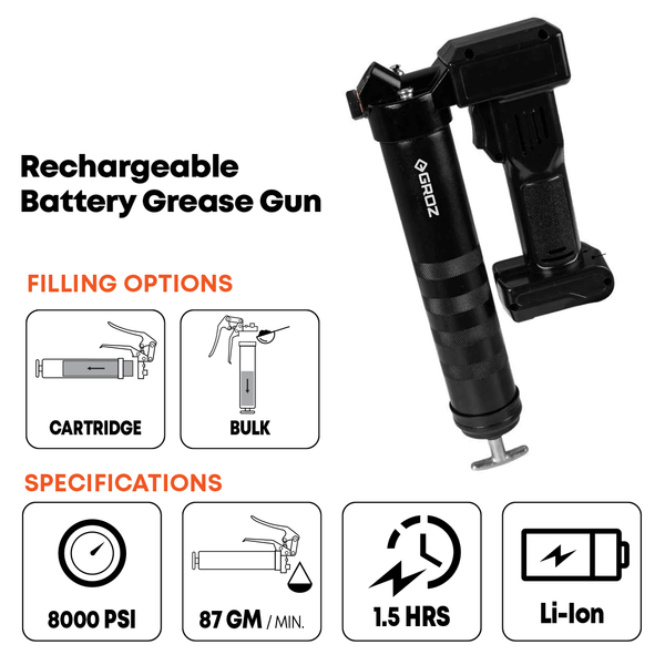 PROLUBE Rechargeable 2000 mAh Lithium-Ion Battery Grease Gun – GROZ USA